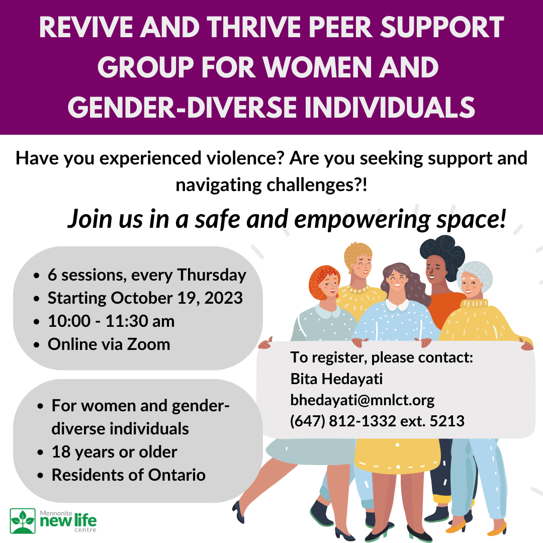 Revive and Thrive Peer Support Group - MNLCT